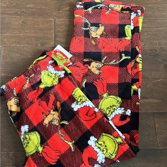 Intimates & Sleepwear | Dr Seuss Womens Grinch Pajama Pants Red Green ...